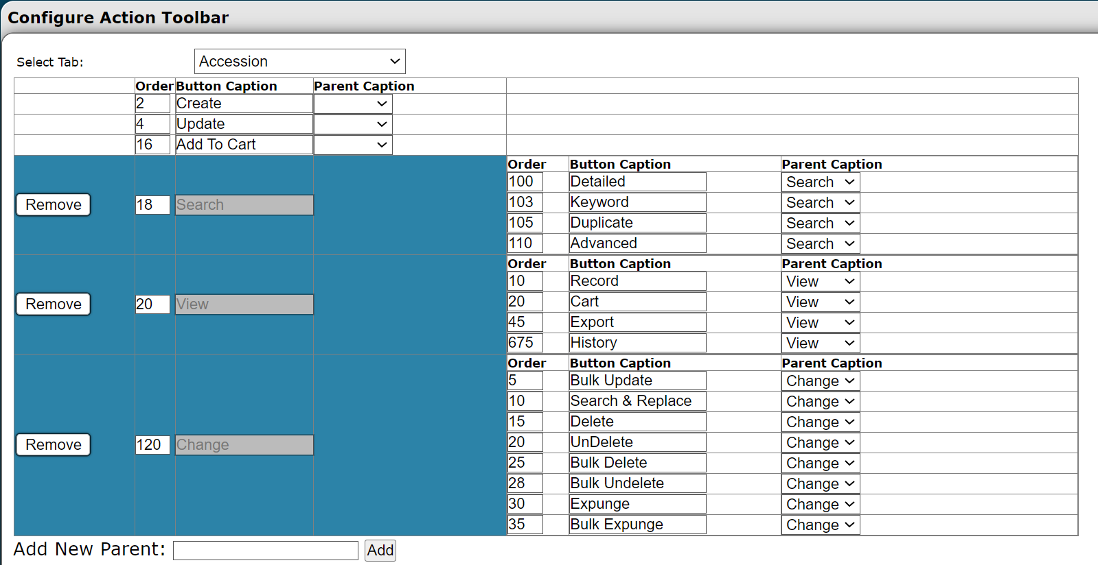 Customize Your Action Toolbar
